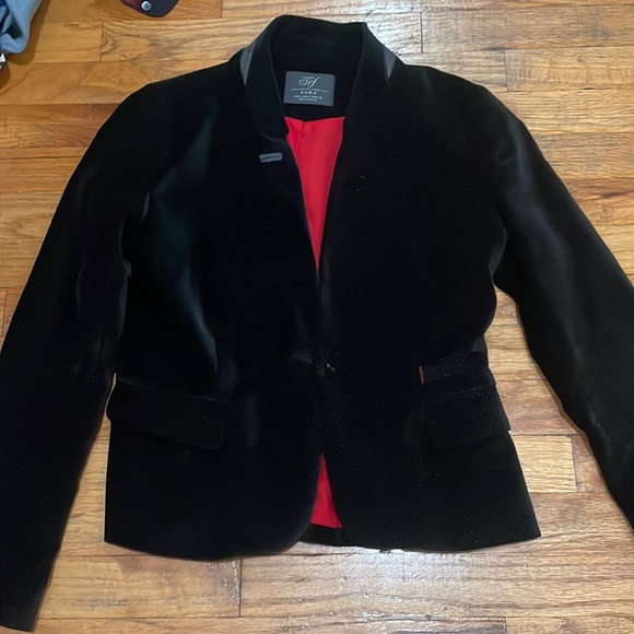 Zara | Jackets & Coats | Zara Velvet Jacket | Poshmark